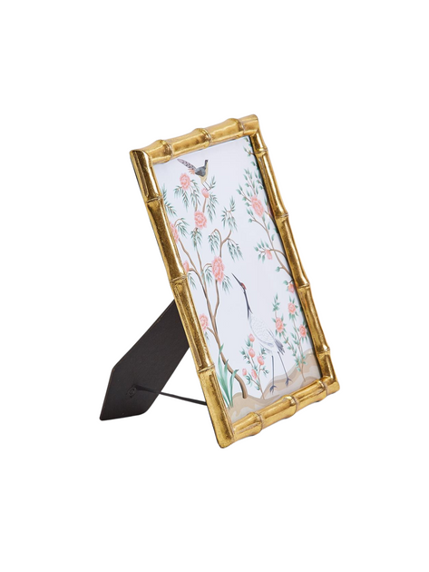8x10 Gold Bamboo Frame – Five Gold Monkeys