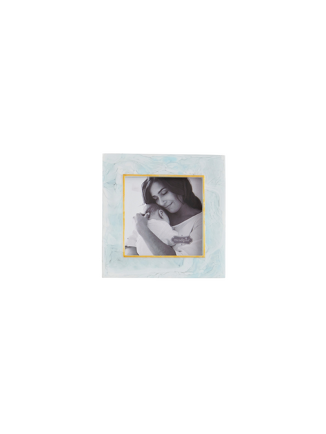 Blue Resin Frame 3x3 – Five Gold Monkeys