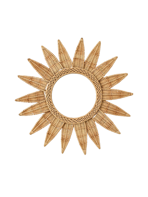 Sunburst Wicker Wall Mirror – Five Gold Monkeys