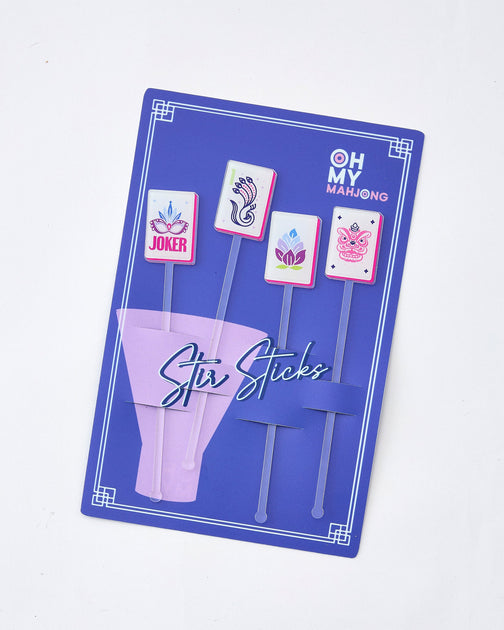 Mahjong Tile Stir Stick – Five Gold Monkeys